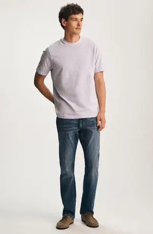 MAVI Pale Blue Slub Cotton Blend T-shirt