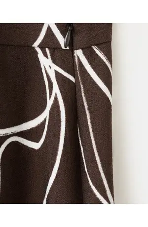 Mango Abstract Print Wide Leg Trousers