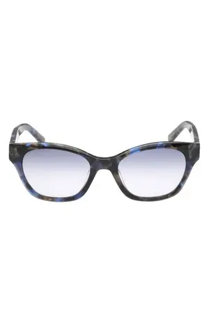 Abercrombie Abercrombie & Fitch Cat Eye Sunglasses Havana/blue Gradient Lens