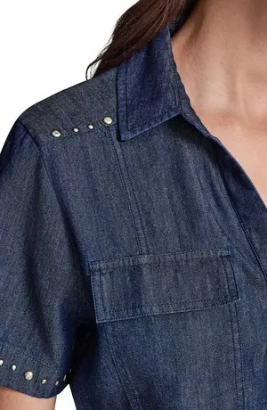 Karl Lagerfeld Paris Studded Button-up Shirt