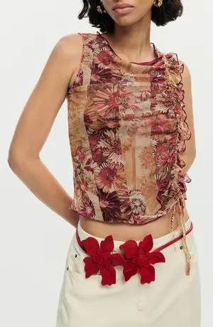 Desigual Frill Camis Tanks For Women