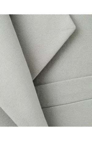 Mango Double-breasted Cotton & Linen Blazer