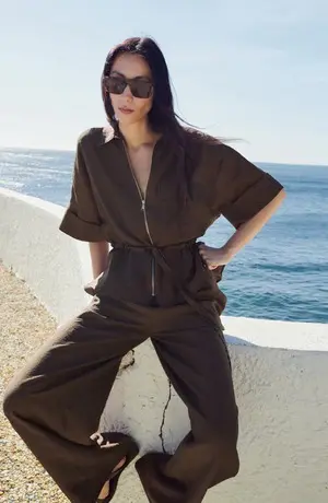 Mango Wide Leg Palazzo Pants