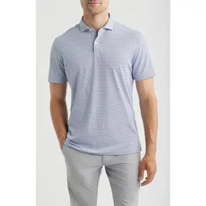 Johnnie-o Cruz Stripe Prep-formance Polo - Navy Viola