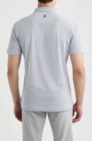 Johnnie-o Cruz Stripe Prep-formance Polo - Navy
