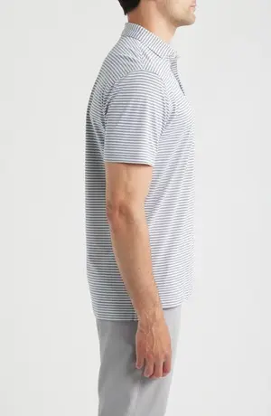 Johnnie-o Cruz Stripe Prep-formance Polo - Navy
