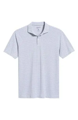 Johnnie-o Cruz Stripe Prep-formance Polo - Navy