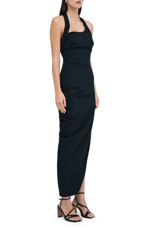 MARCELLA Gallery Asymmetric Ponte Gown