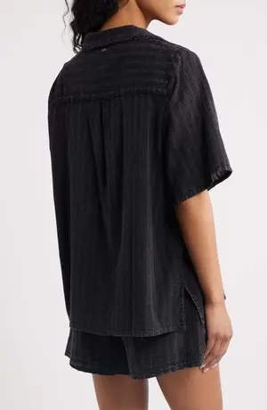 Rip Curl Embroidered Cotton Camp Shirt