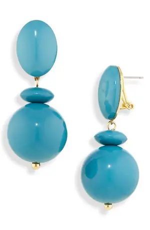 Lele Sadoughi Beaded Drop Earrings - Turquoise