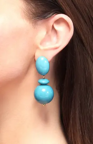 Lele Sadoughi Beaded Drop Earrings