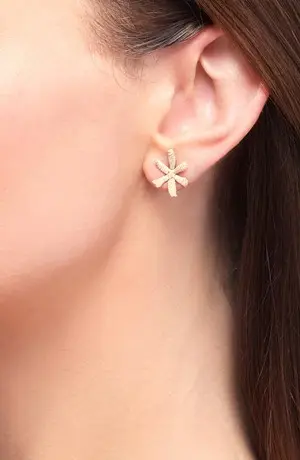 Lele Sadoughi Raffia Floral Stud Earrings