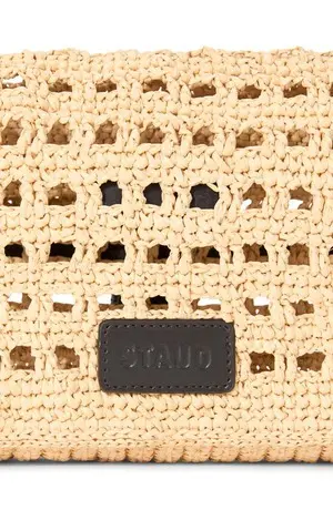 Staud Harlow Raffia Shoulder Bag