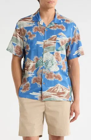 Brixton Rainier X Print Camp Shirt