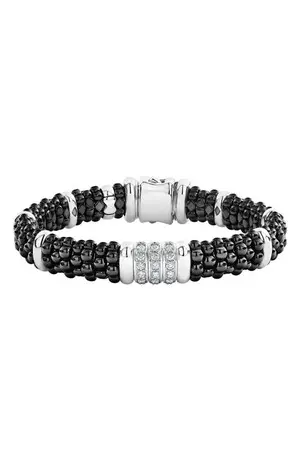 Lagos Black Caviar Diamond Bracelet