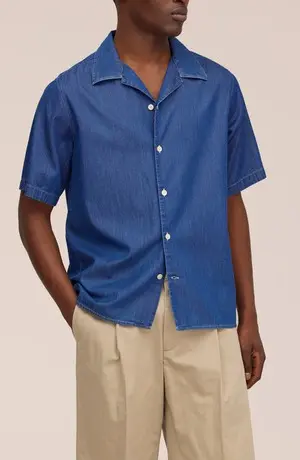 Nn07 Julio 5765 Denim Camp Shirt