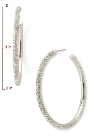 Nadri Pavé Crystal Hoop Earrings