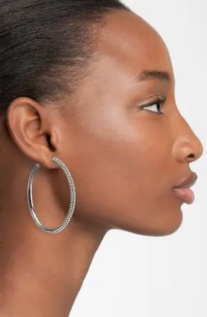 Nadri Pavé Crystal Hoop Earrings