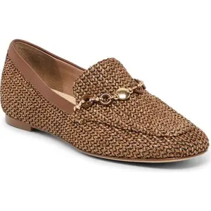 Dolce Vita Kiala Embellished Raffia Loafers - Chocolate Raffia