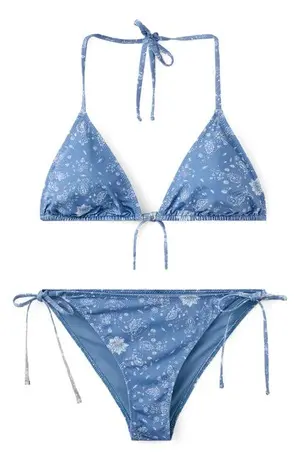 Mango Bandana Print Triangle Bikini