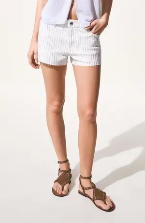 Mango Raw Edge Hem Shorts For Women