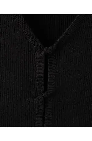 Mango Cutout Sleeveless Ribbed Top