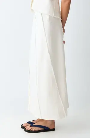 Mango Fray Detail Maxi Skirt