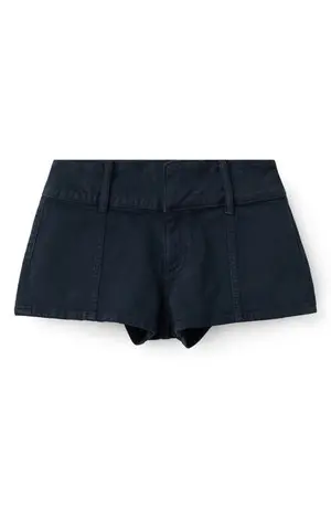 Mango Low Rise Denim Mini Shorts