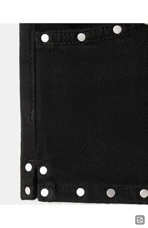 Mango Studded Low Rise Denim Shorts