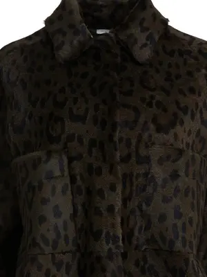 FURLING BY GIANI Leopard Print Coat