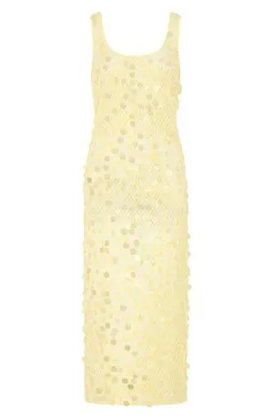 MILLY Paillette Sheer Cover-up Midi Dress