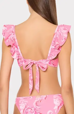 MILLY Canopée Ruffle Bikini Top