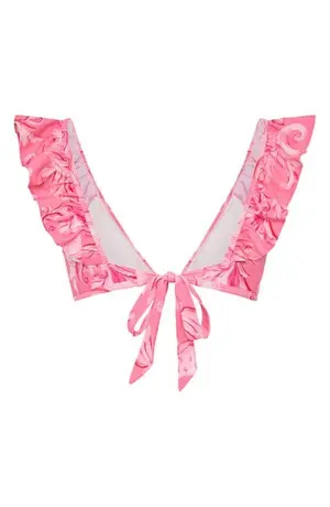 MILLY Canopée Ruffle Bikini Top