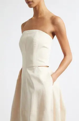 ISRAELLA KOBLA Senita Strapless Midi Dress
