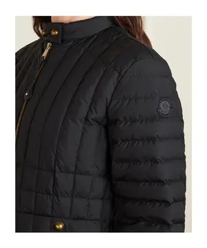Moncler Menthelong Vertical-quilted Hooded Down Jacket