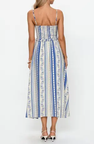 PS BY CUPSHE Sleeveless Striped A-line Midi Dress