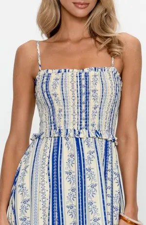 PS BY CUPSHE Sleeveless Striped A-line Midi Dress