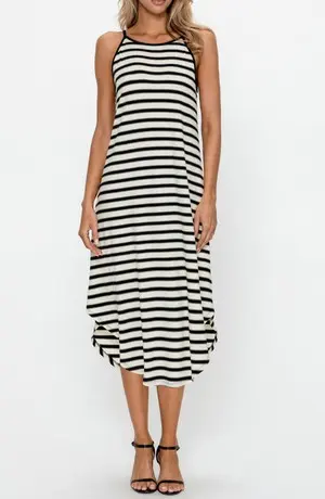 PS BY CUPSHE Sleeveless Stripe Midi Dress