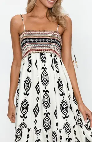 PS BY CUPSHE Sleeveless Printed Midi Dress