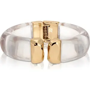 Ettika Carved Relic Cuff Bracelet - Clear