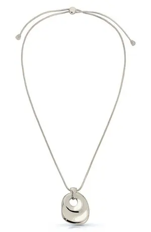 Ettika Liquid Pendant Necklace - Silver