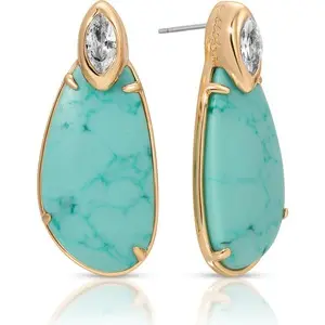 Ettika Majestic Stone Drop Earrings - Turquoise