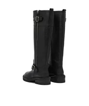 VIA ROMA 15 Leather Knee-high Buckled Boots