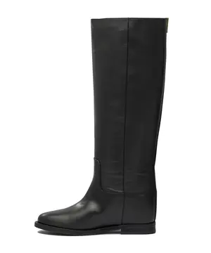 VIA ROMA 15 Round-toe Knee-high Boots With V-shaped Logo Detail