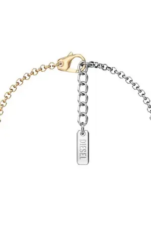 DIESEL® Two-tone Logo Link Chain Bracelet