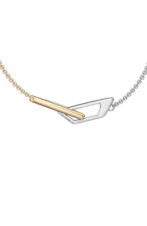 DIESEL® Two-tone Logo Link Chain Bracelet