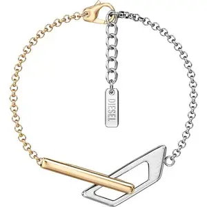 DIESEL® Two-tone Logo Link Chain Bracelet