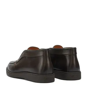 Santoni Panelled Leather Boots