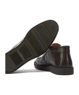 Santoni Panelled Leather Boots