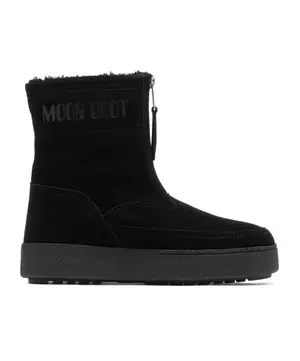 Moon Boot Ltrack Lara Zip-front Shearling Boots - Black